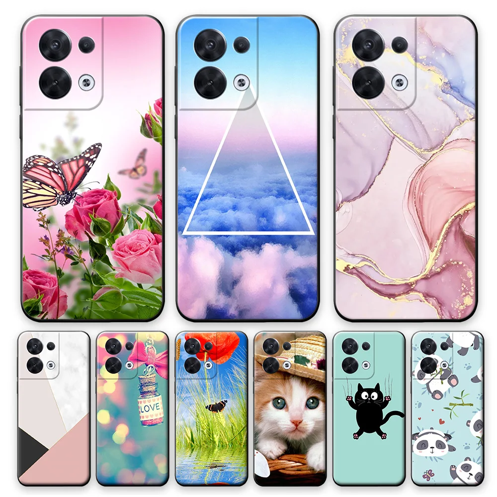For OPPO Reno 8 Pro 5G Global Case Reno 8 5G Cover Soft Silicone TPU ...