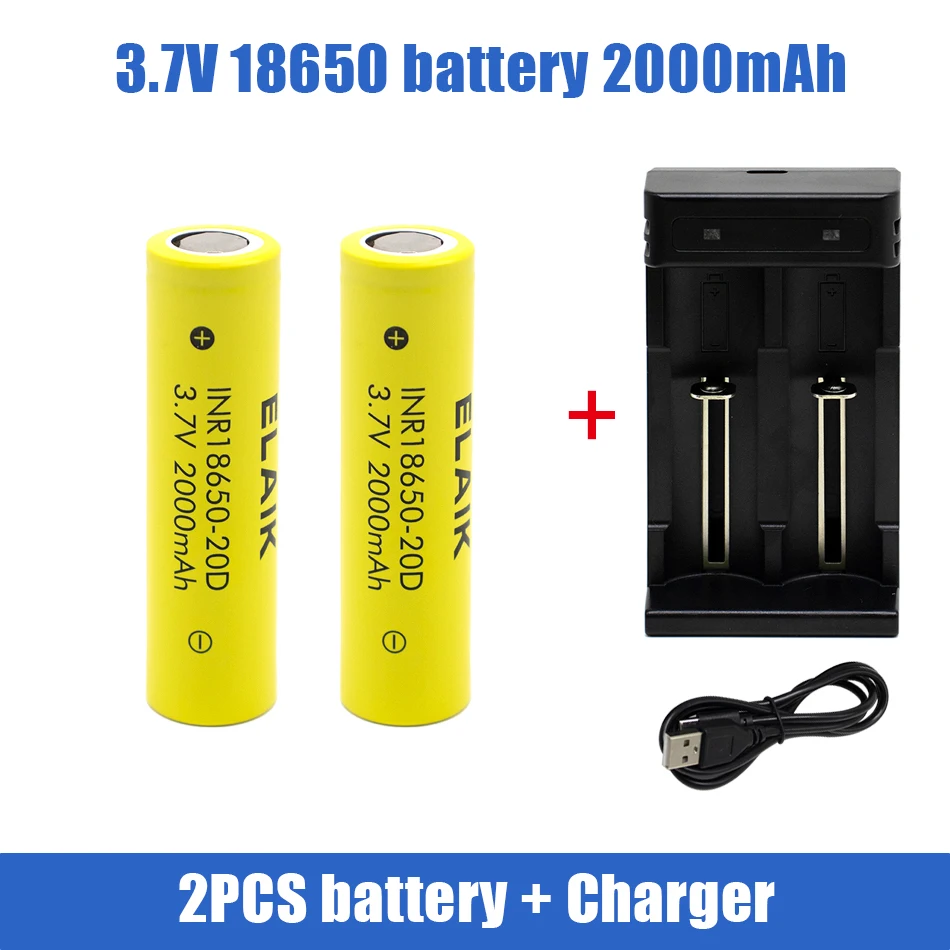100% original rechargeable battery 18650 2000mAh 20A discharge INR18650 ...