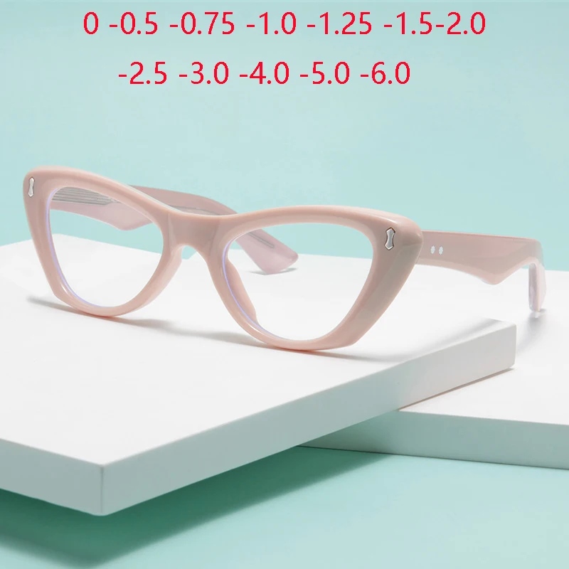 Pink-Frame-Cat-Eye-Computer-Optical-Spectacles-Women-Anti-Blue-Rays ...