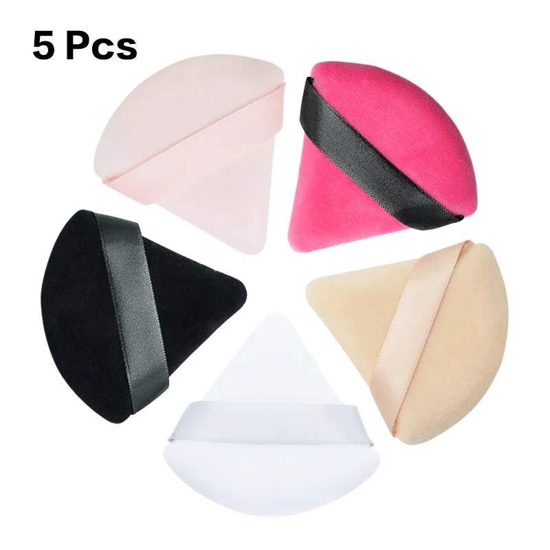 1-2-5Pcs-Triangle-Velvet-Powder-Puff-Flours-Mini-Face-Makeup-Sponge ...
