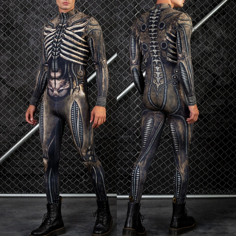 VIP-FASHION-Men-Skeleton-Costume-Front-Zipper-Carnival-Purim-Zentai ...