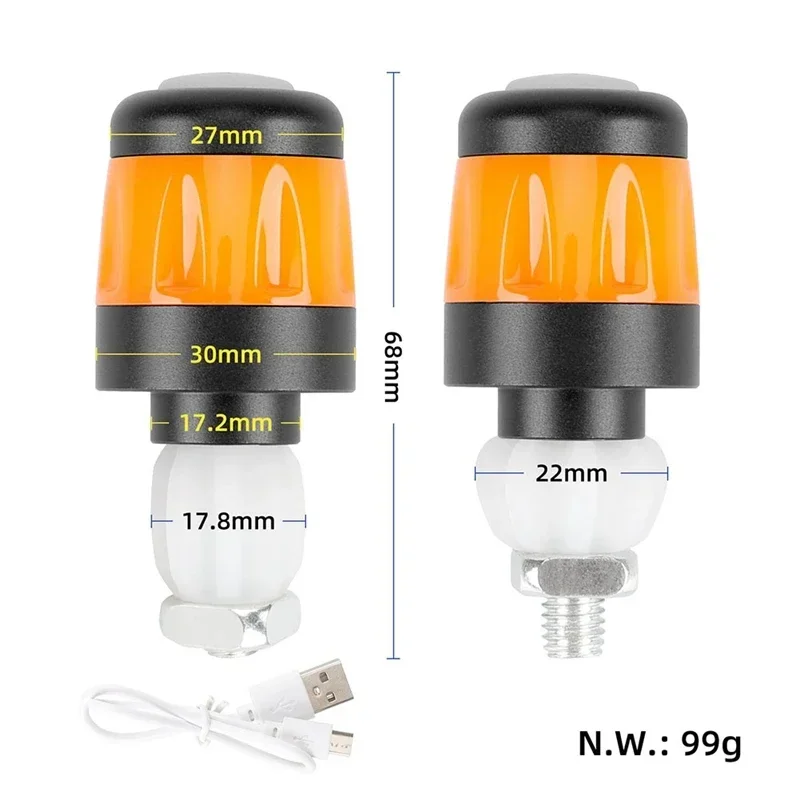 2Pcs LED Handlebar Lights for Ninebot Max G30/ES Series - Waterproof ...