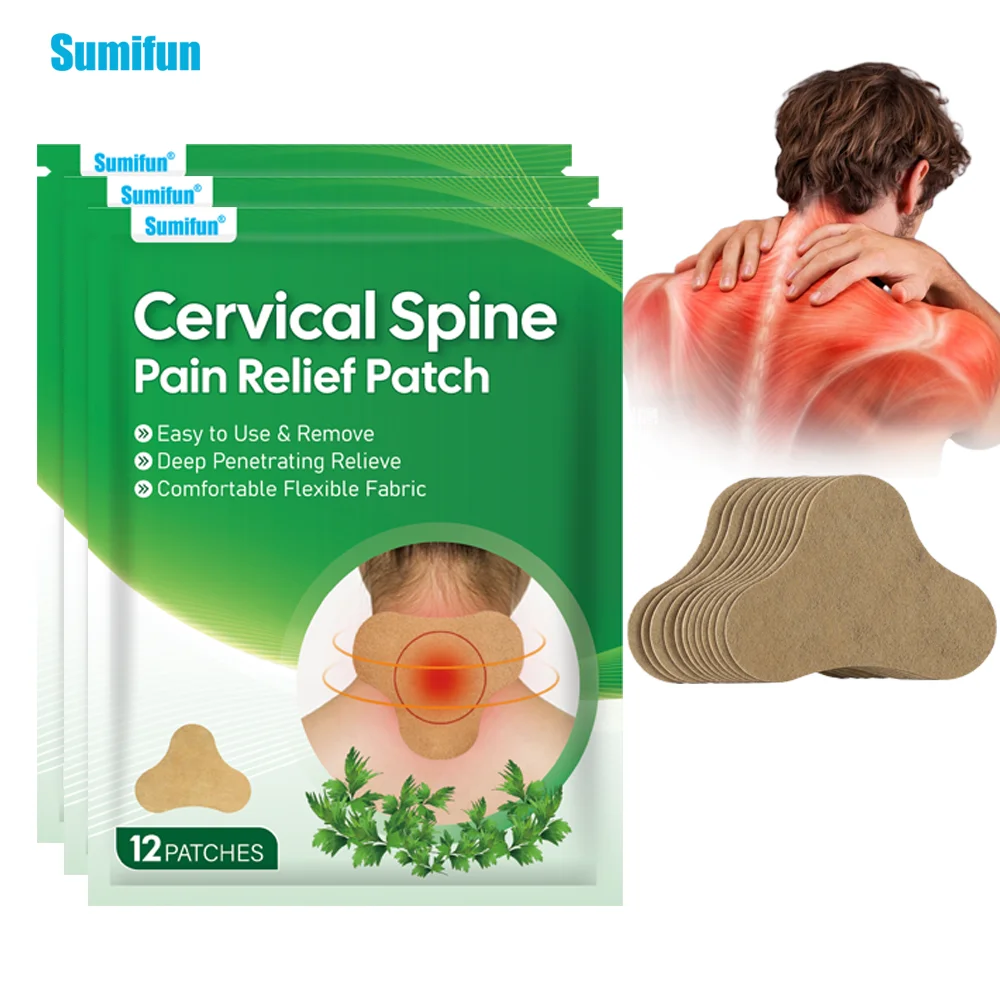 12-24-36Pcs-Sumifun-Neck-Analgesia-Patch-Relieve-Cervical-Shoulder-Ache ...