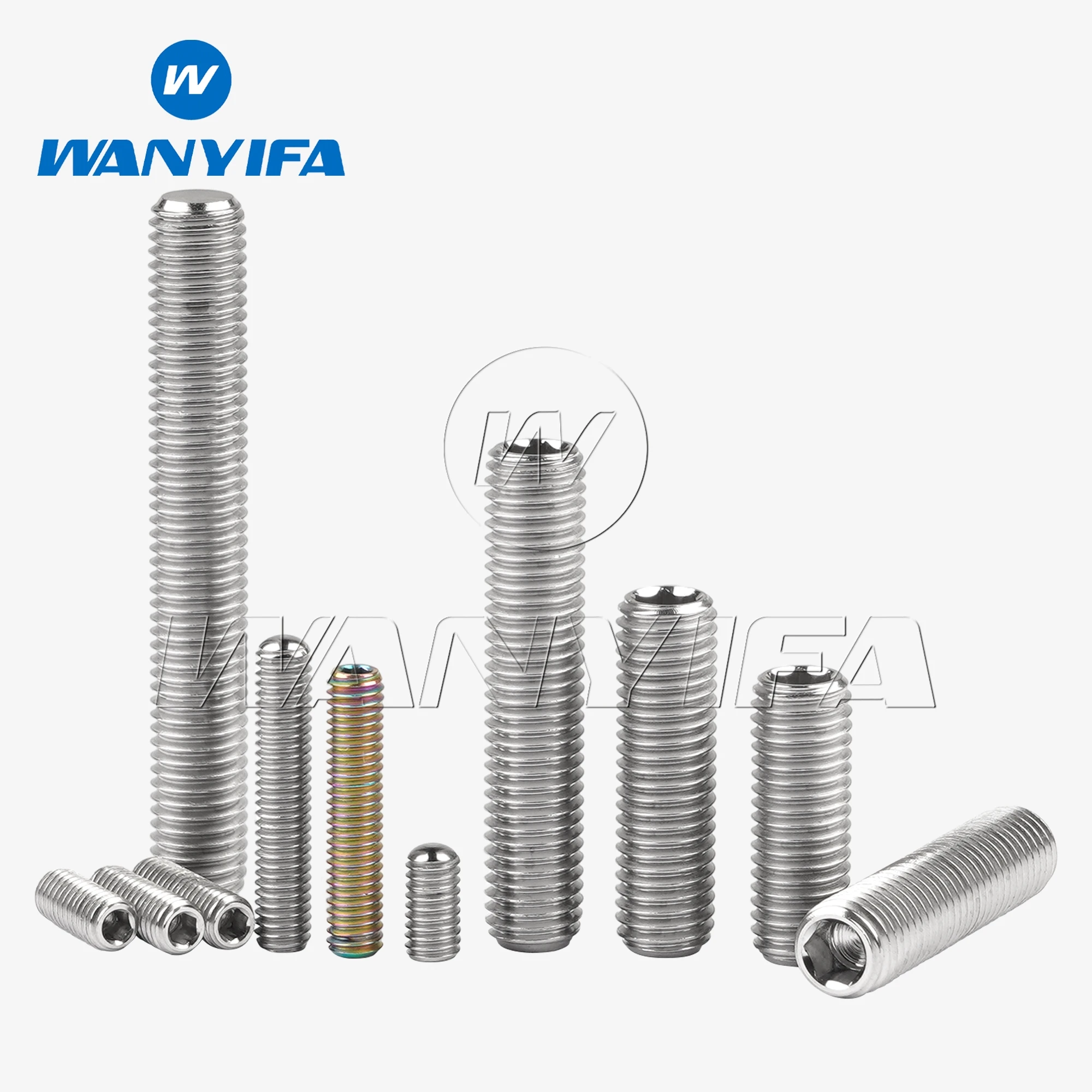Wanyifa-Titanium-Bolt-hex-Socket-Set-Screw-Tc4-Gr5-M4-M7-Headless-Hex ...