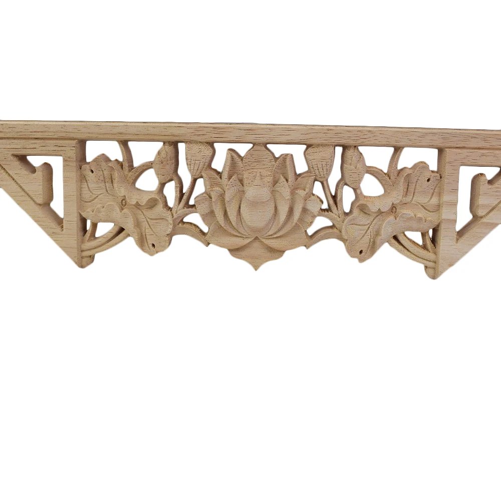 Chaise,Autocollant sculpté en bois Lotus autel Vintage, 1 pièce, décor ...
