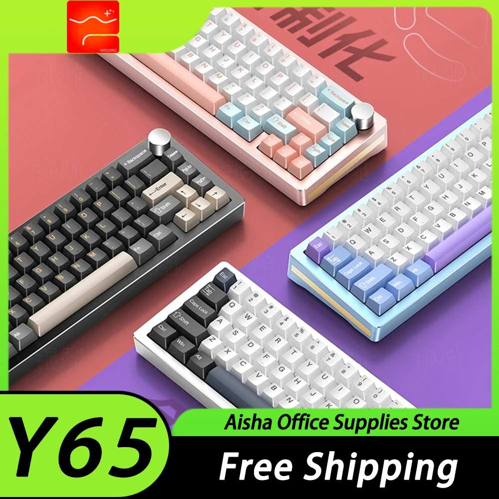 Yindiao-Y65-Mechanical-Keyboard-Aluminum-Alloy-RGB-Gaming-Keyboard-Hot ...