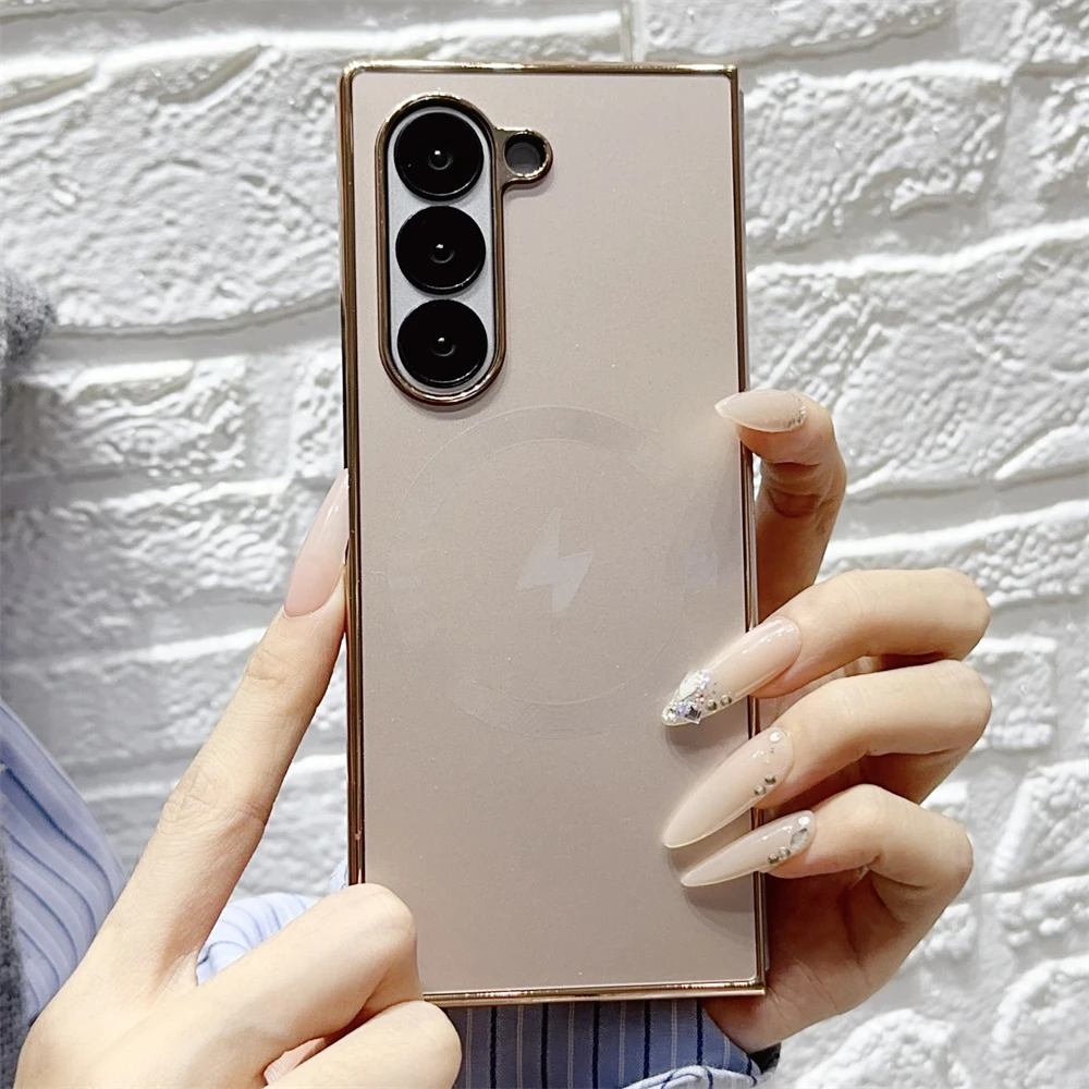 Luxury-Plating-Matte-For-Magsafe-Magnetic-Wireless-Charging-Phone-Case ...