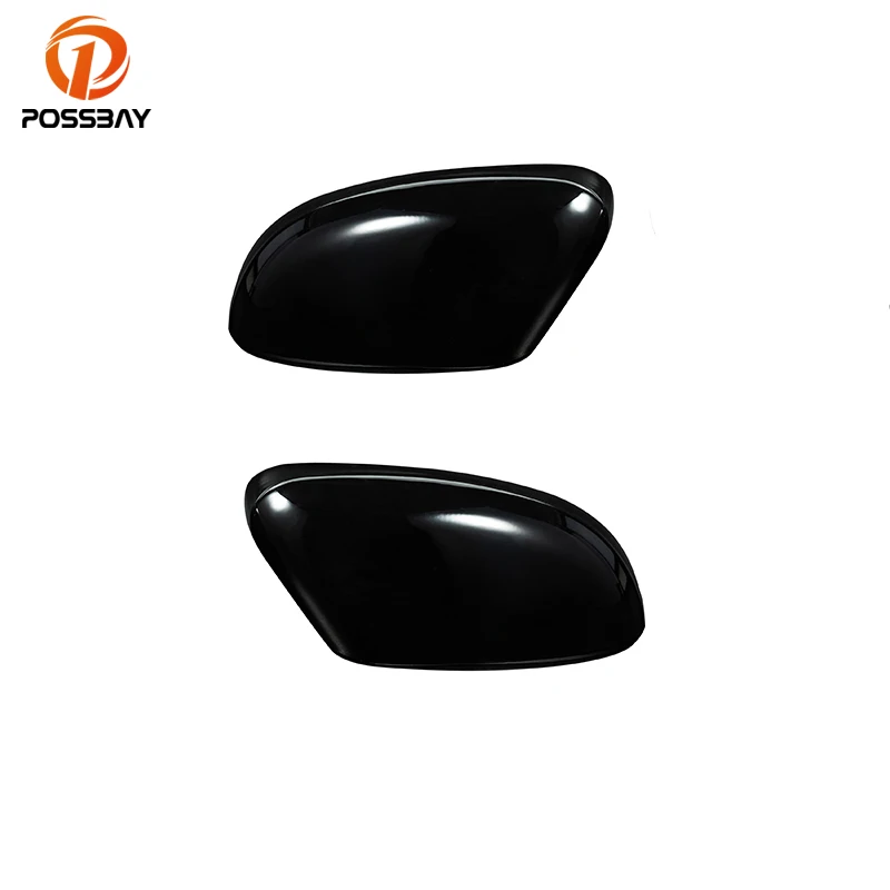 Car Wing Rear View Mirror Cover Gloss Black Bm51-17k746-aa For Ford ...