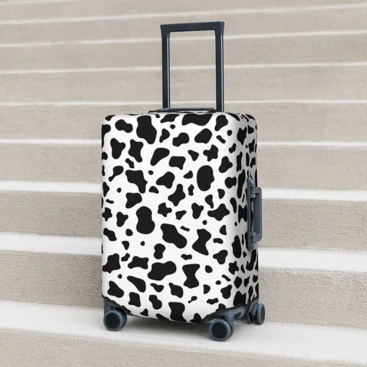 Black-White-Cow-Print-Suitcase-Cover-Trendy-Pattern-Spots-Animal ...