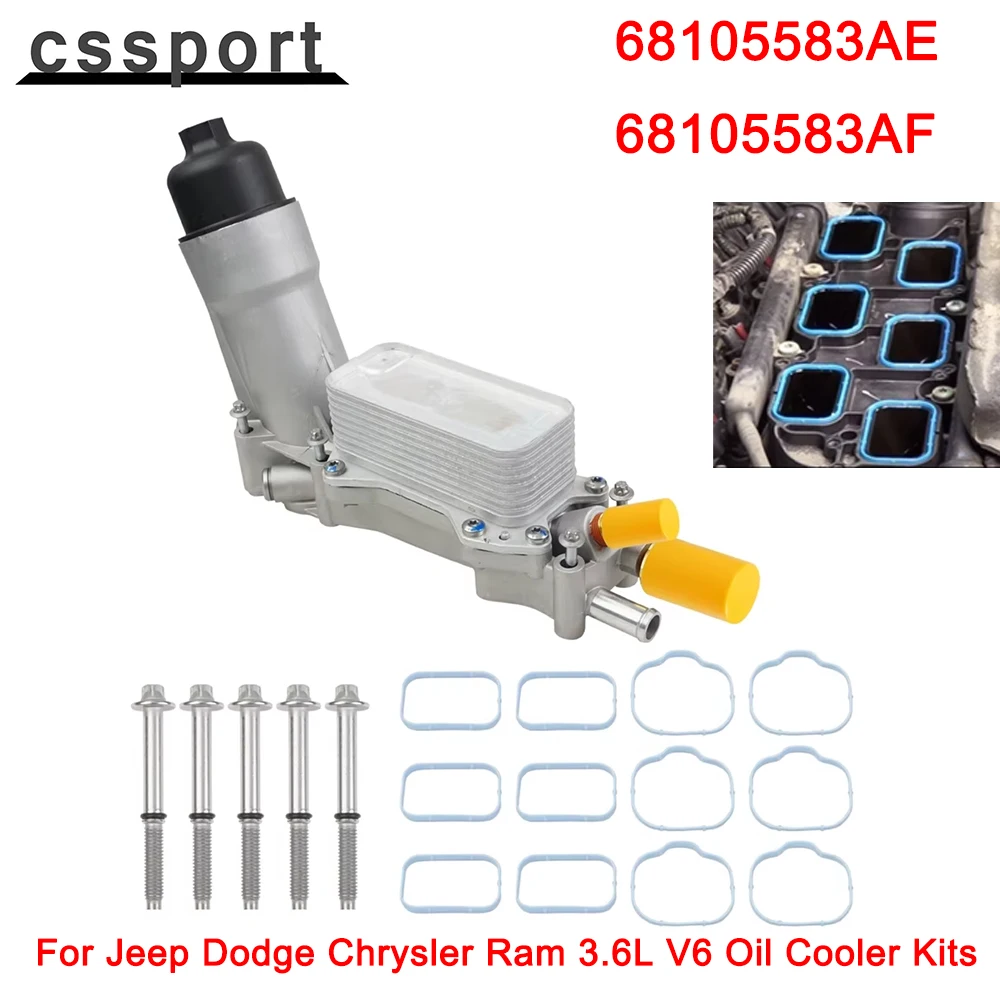 Alu-Oil-Filter-Adapter-Housing-Engine-For-Jeep-Dodge-Chrysler-Ram-3-6L ...