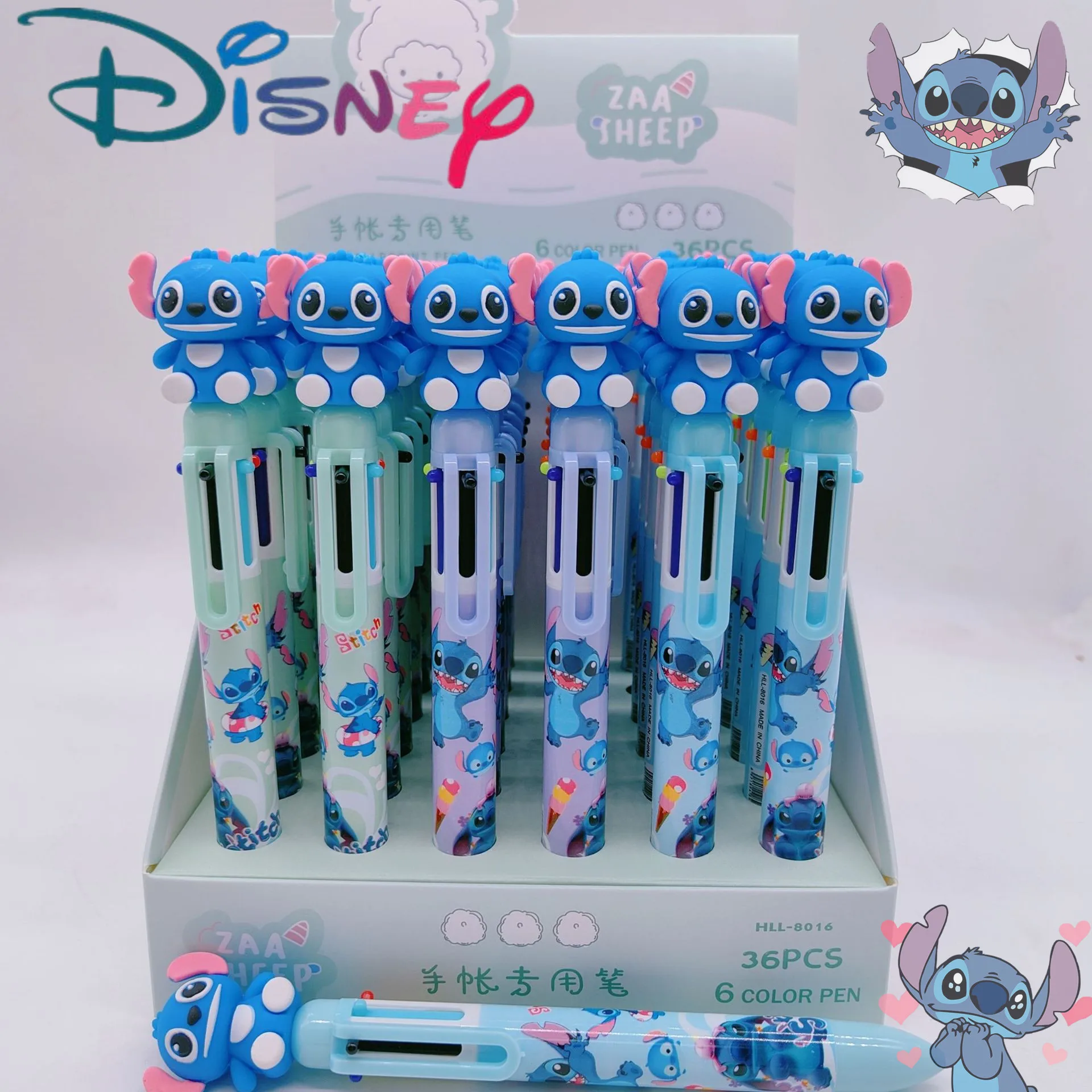 6color-Disney-Lilo-Stitch-Pen-Kawaii-Anime-Stitch-Model-Pen-Cartoon ...