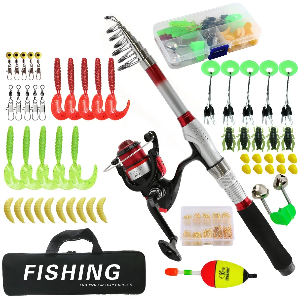 Fishing-Rods-Extendable-Lure-Cane-Fishing-Gear-Full-Bait-Long-Cast-Sea ...
