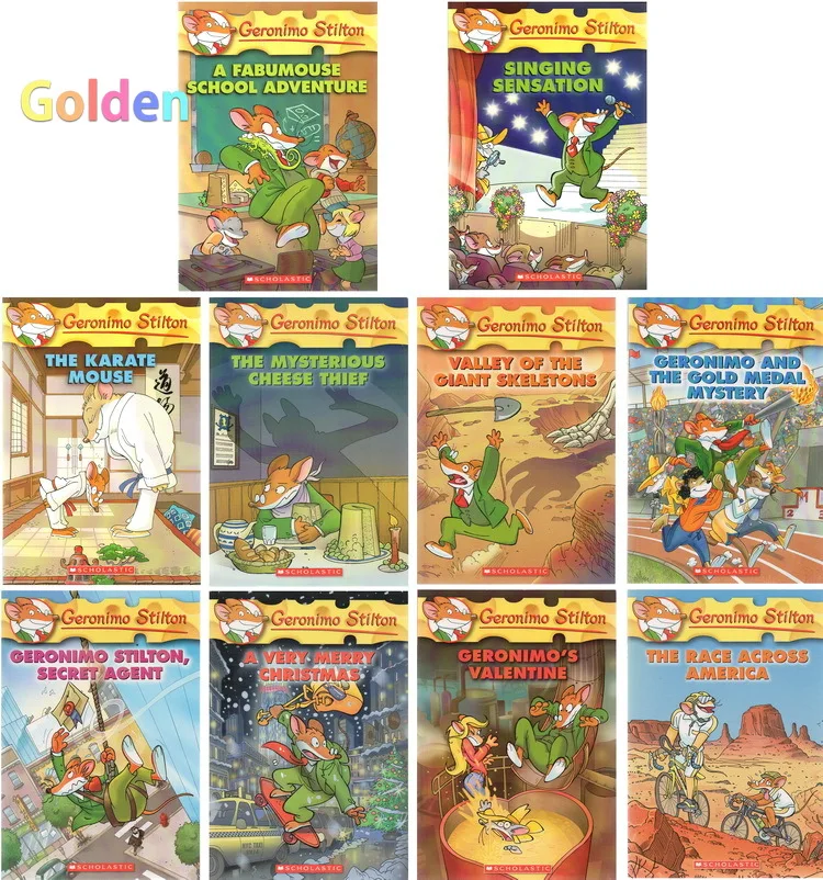 10 Books Geronimo Stilton 31-40 Children Color Picture Adventure Novel ...
