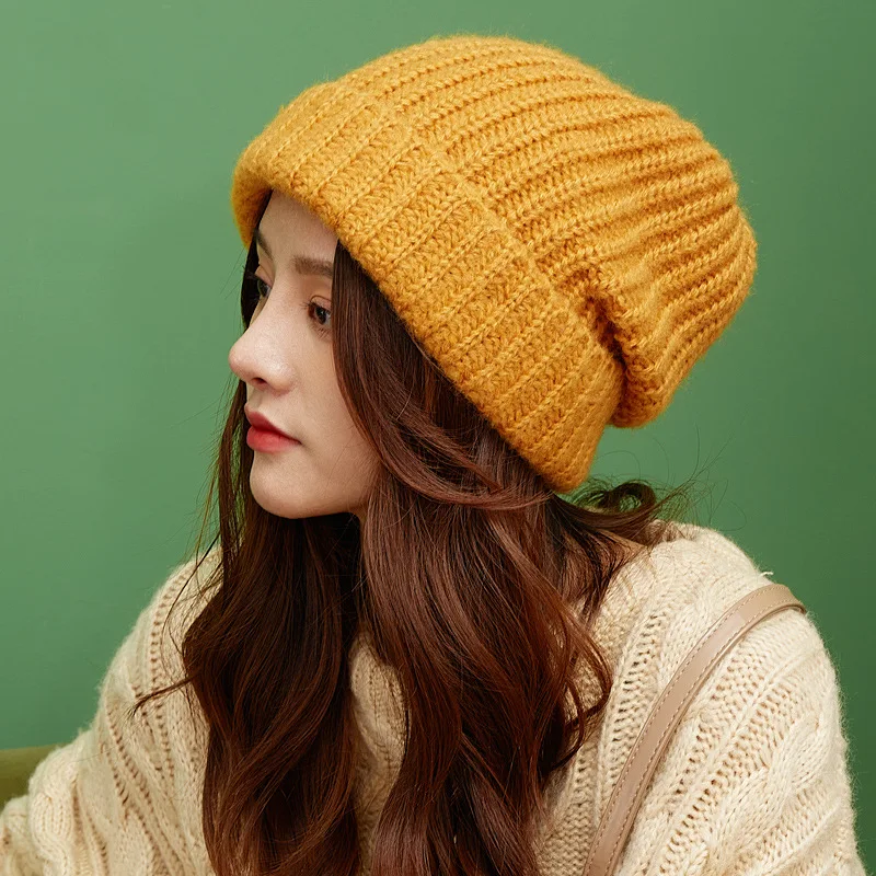 Topi-Kupluk-Rajut-Kepala-Besar-Beanie-Uniseks-Kasual-Tetap-Hangat ...