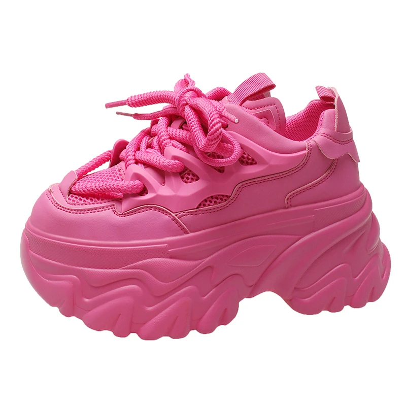 New-High-Platform-Sneakers-Women-Thick-Sole-Sports-Ladies-Trainers ...