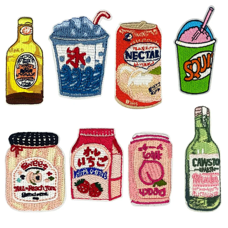 Cute Bottle Patch Milk Drink Iron On Embroidered Patches On Kids ...