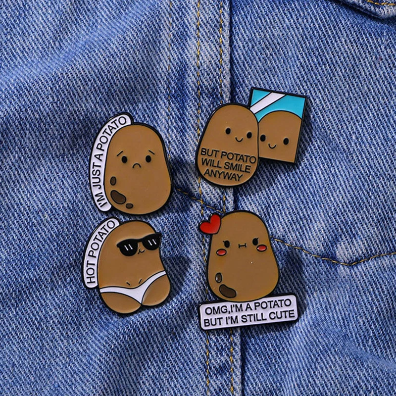 Cute-Potato-Metal-Brooch-Wronged-Potato-Omg-Love-Hot-Bikini-Potato ...