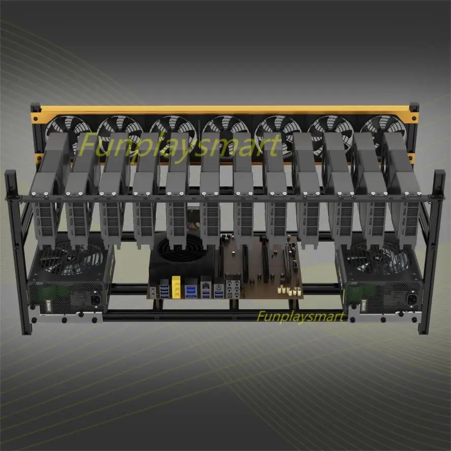 Funplaysmart V4d 6/8/12-caixa De Mineração Gpu, Quadro Empilhável Do ...