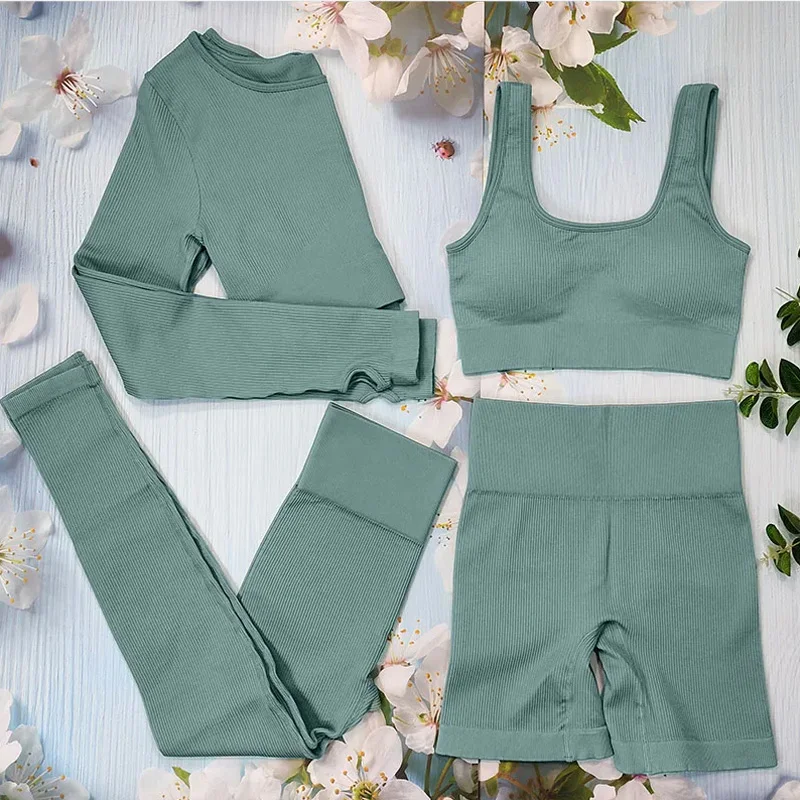 White-Seamless-Yoga-Set-Fitness-Suit-Women-Gym-Sets-Workout-Sportswear ...