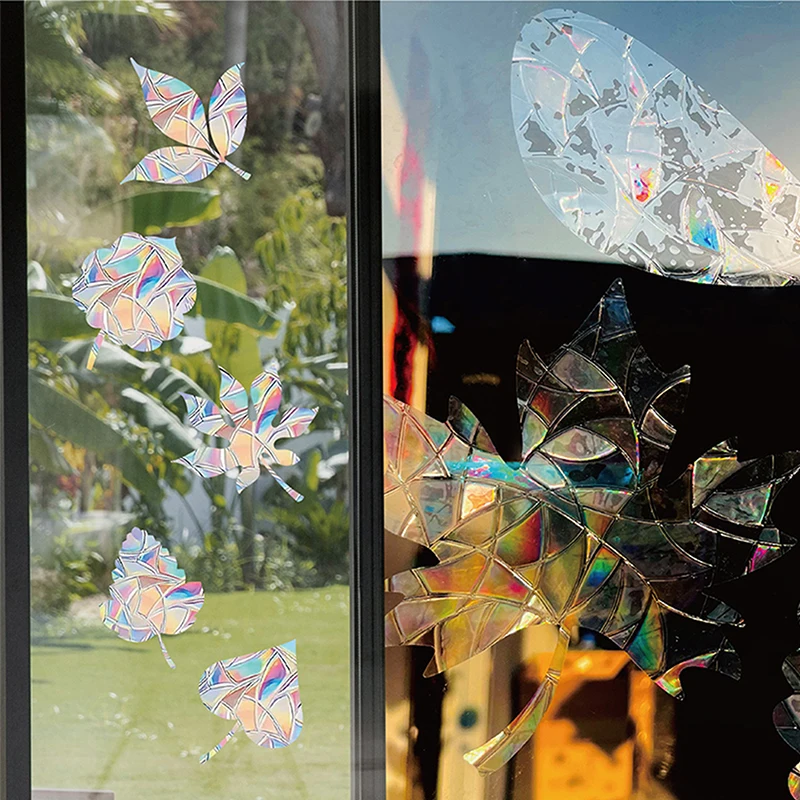 Rainbow Prism Electrostatic Glass Stickers PVC Suncatcher Window Mirror ...