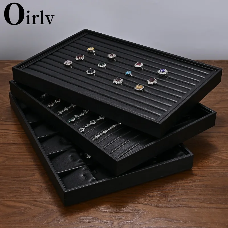 Oirlv-Jewelry-Organizer-Leather-Jewelry-Storage-Tray-Display-Ring ...