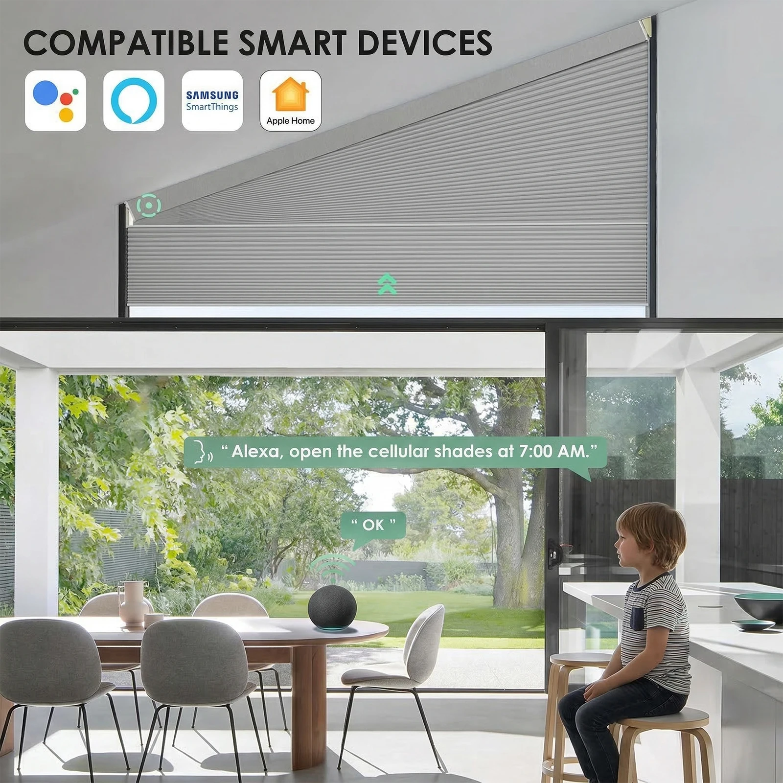 Smart Motorized Honeycomb Blinds for Trapezoidal/Triangular/Polygonal ...