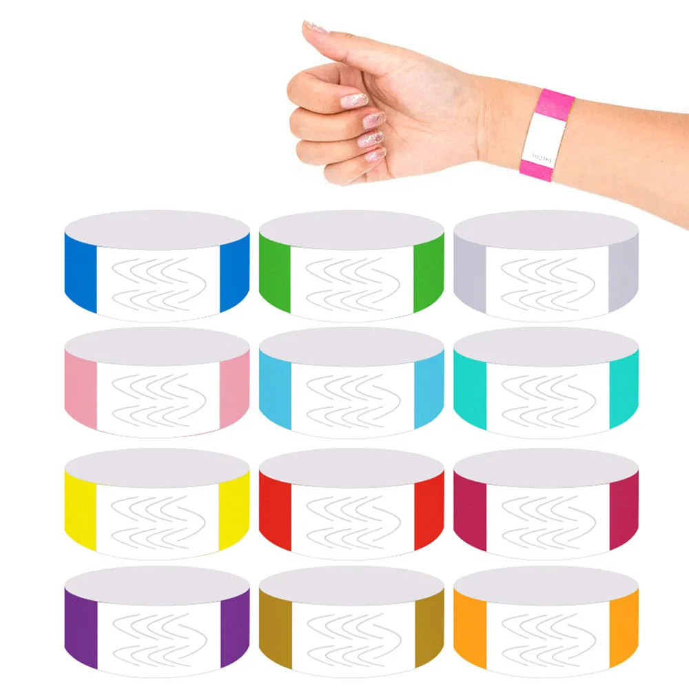 500pcs-Paper-Wristbands-for-Events-Neon-Party-Wristbands-Colored ...