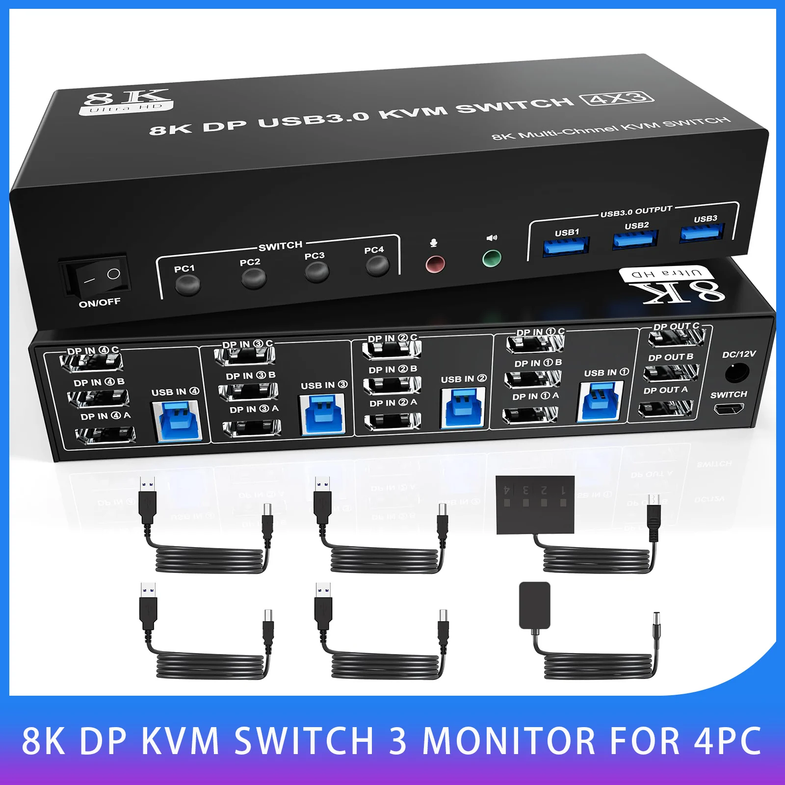8K-USB3-0-Displayport-KVM-Switch-3-Monitors-4-Computer-DP1-4-Triple ...