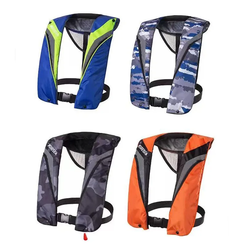 New Fishing Vest Self Inflatable Life Jacket with Pockets Lite Vest ...