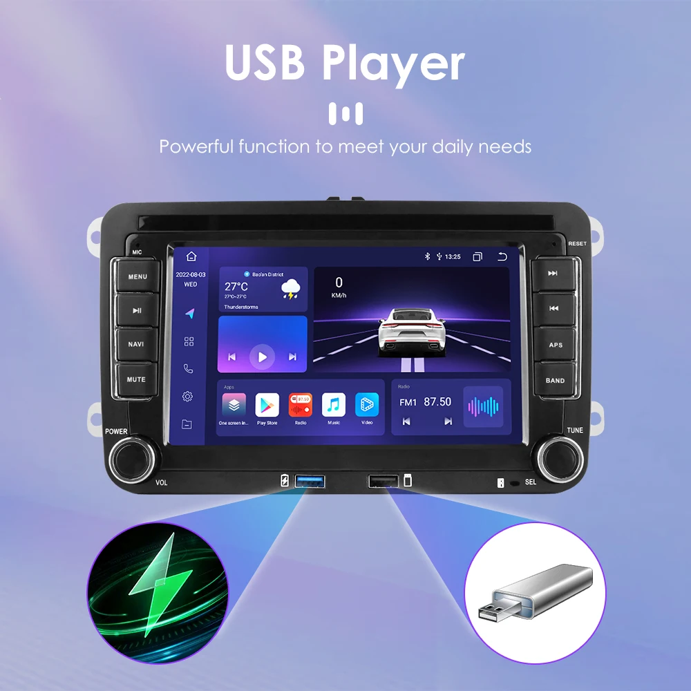 Android Car Stereo for VW CADDY Amarok PASSAT B6 CC GOLF 5 POLO for ...