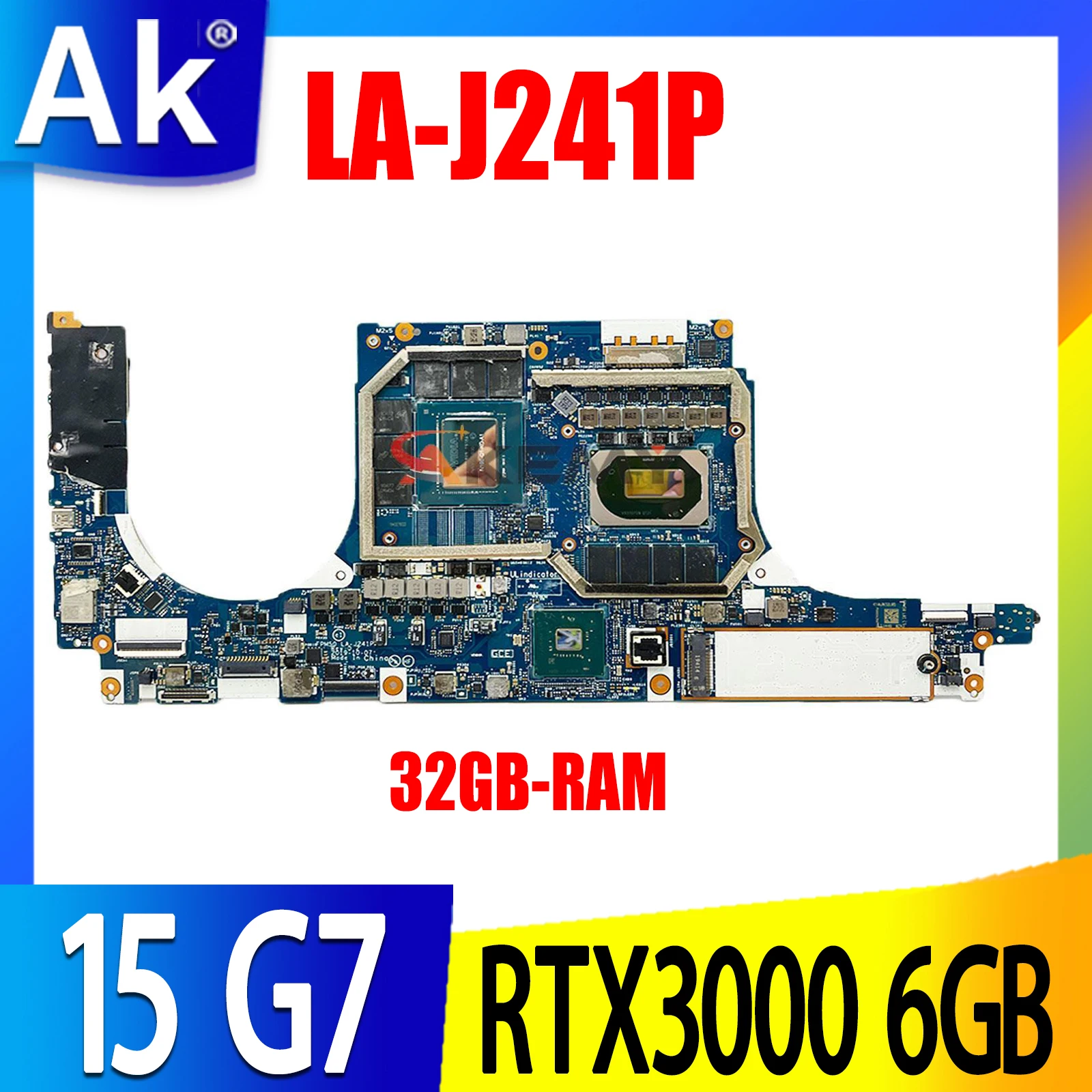 HP ZBook Fury 15 G7 노트북 마더보드 LA J241P W / Intel I9 10885H CPU 32GB RAM ...