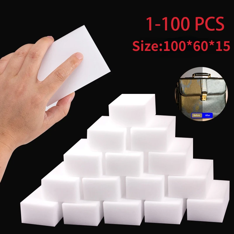 1-100PCS-100x60x20mm-Melamine-Sponge-Magic-Sponge-High-Density-Eraser ...