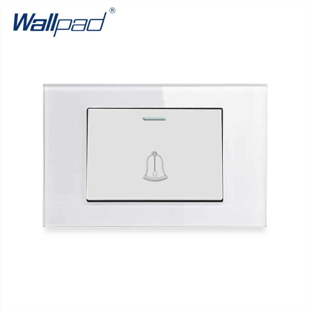 Doorbell Reset Wall light Switch Wallpad Tempered Glass Panel Push ...