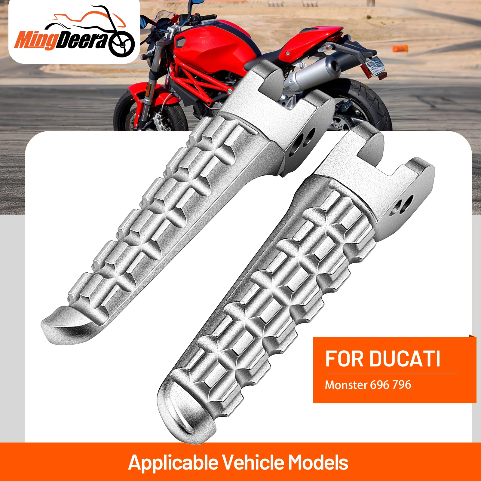 Motorcycle Rear Foot Rests Foot Pegs For Ducati Monster 696 796 2009 ...