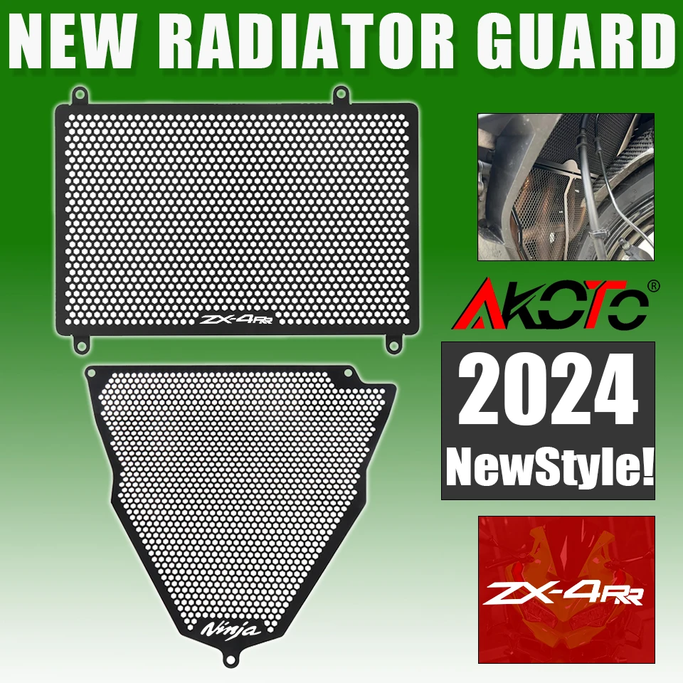 Motorcycles-Radiator-Guard-Grille-Grill-Cover-For-KAWASAKI-NINJA-ZX-4R ...