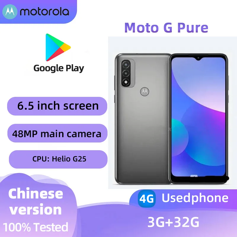 Motorola-Moto-G-Pure-XT2163-4g-SmartPhone-MTK-Helio-G25-6-5-inch-Screen ...