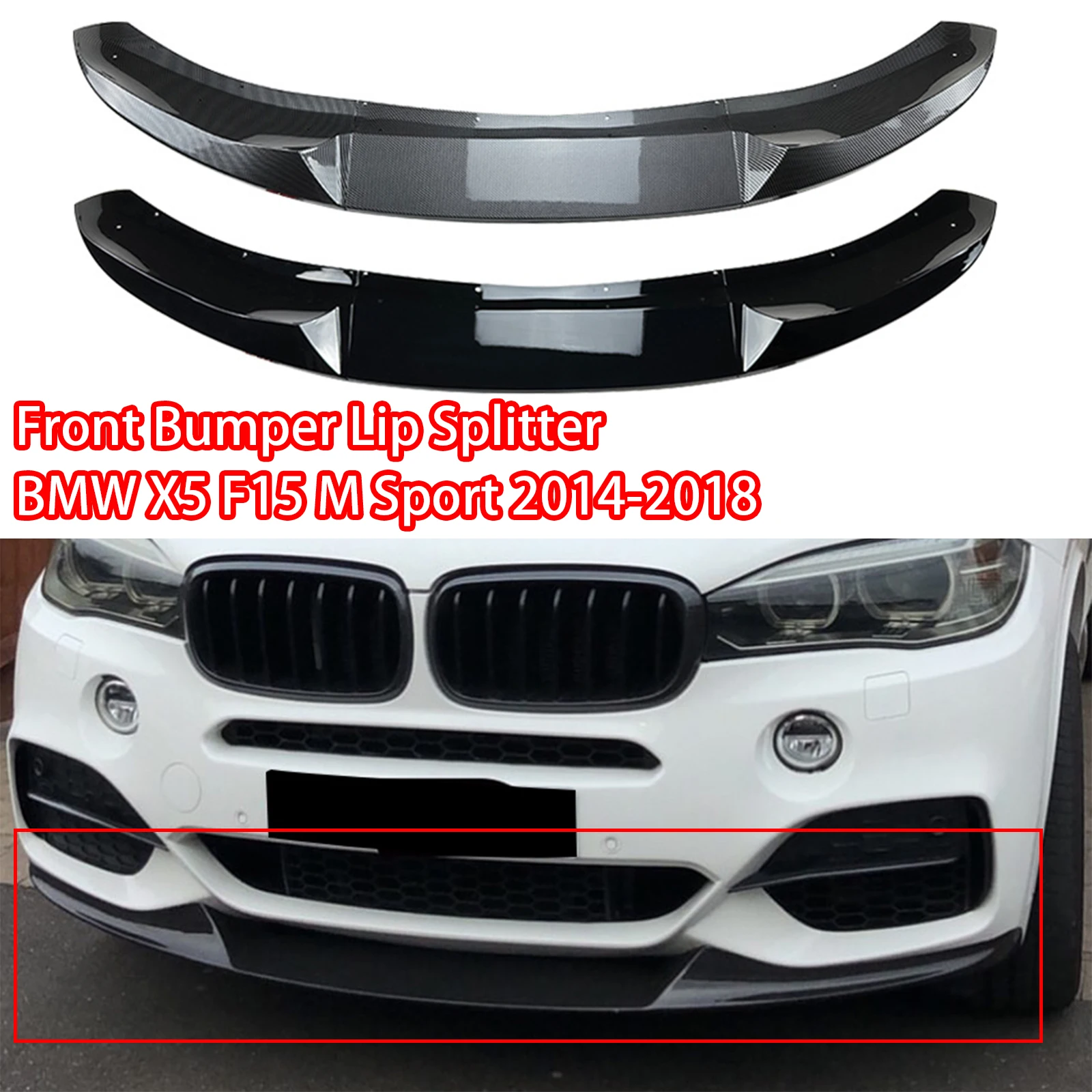 Front Bumper Splitter Lip Spoiler Diffuser For BMW X5 F15 M Performance ...