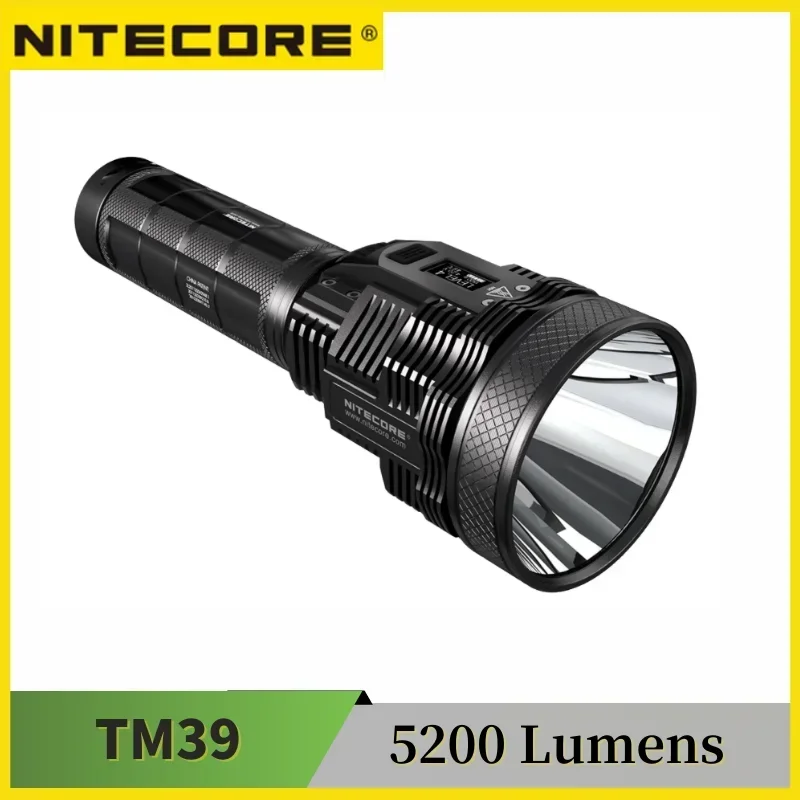 NITECORE TM39 Rechargeable Flashlight 5200Lumens Searchlight With OLED ...
