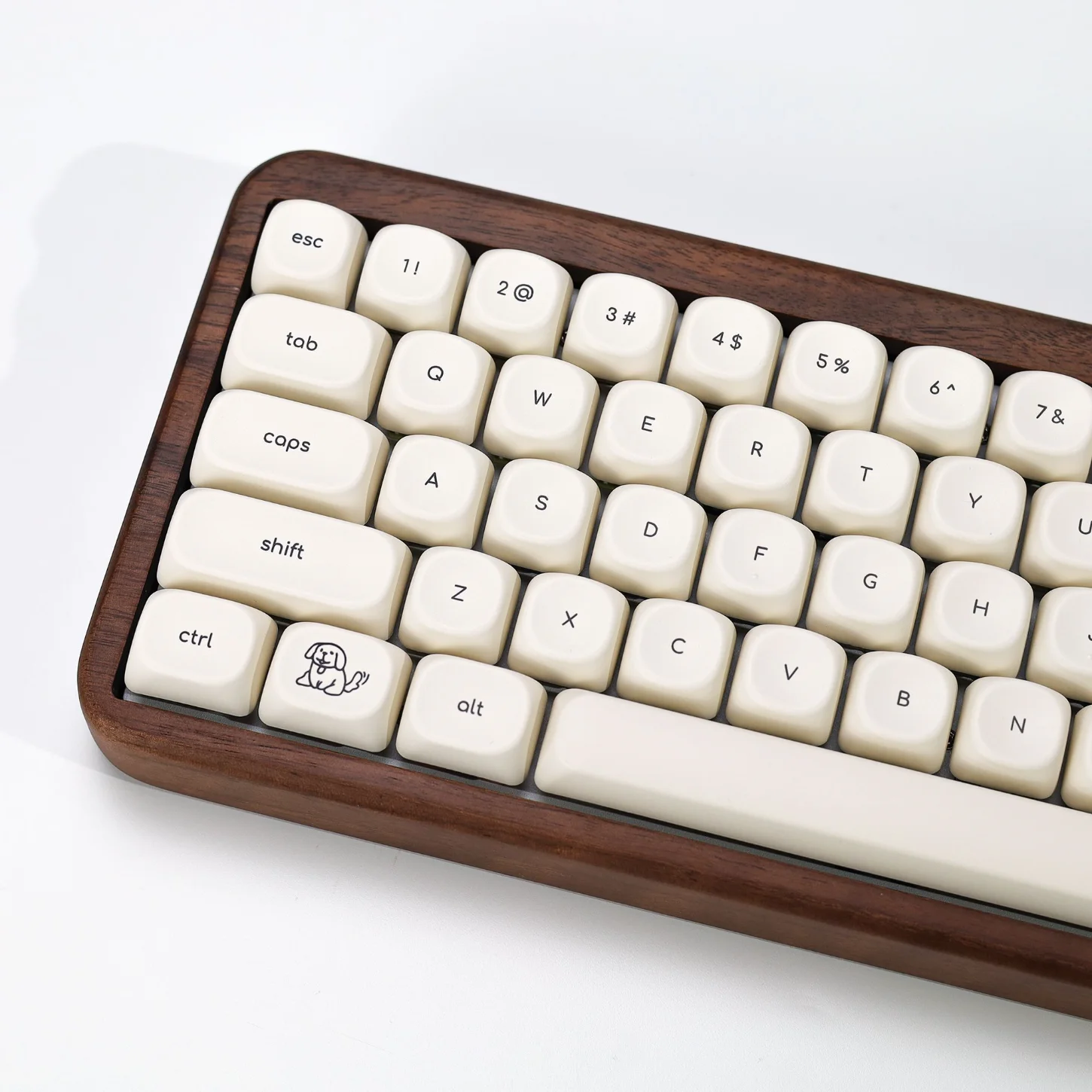 Puppy, Cute Milky White MOA Keycap PBT Creative Keycap Set, Customized ...