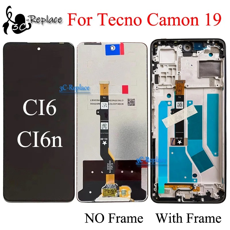 6.8 Inch For Tecno Camon 19 CI6 CI6n LCD Display Touch Screen Digitizer ...