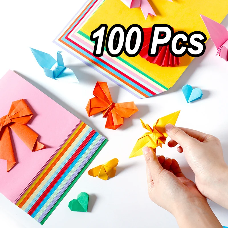 100Pcs-Double-Sided-Folding-Origami-Paper-Scrapbooking-Materialle ...