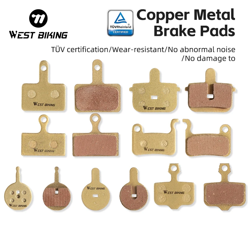 WEST-BIKING-MTB-Hydraulic-Brake-Pads-Copper-Based-Semimetal-Disc-Brake ...