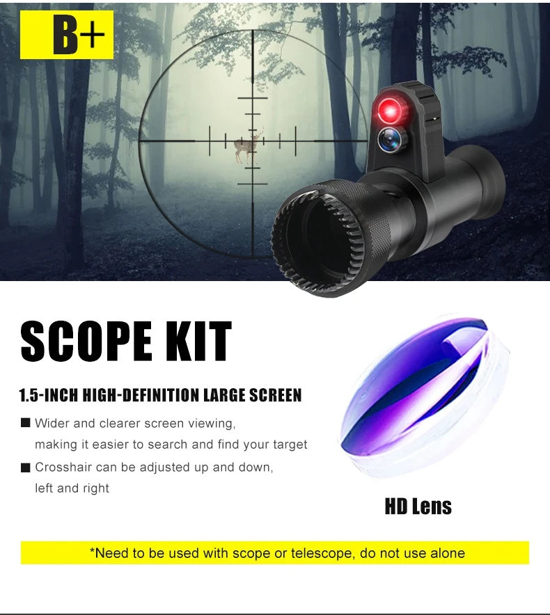 Head-Mounted Night Vision Device Outdoor 24X Zoom Search Telescope Head ...