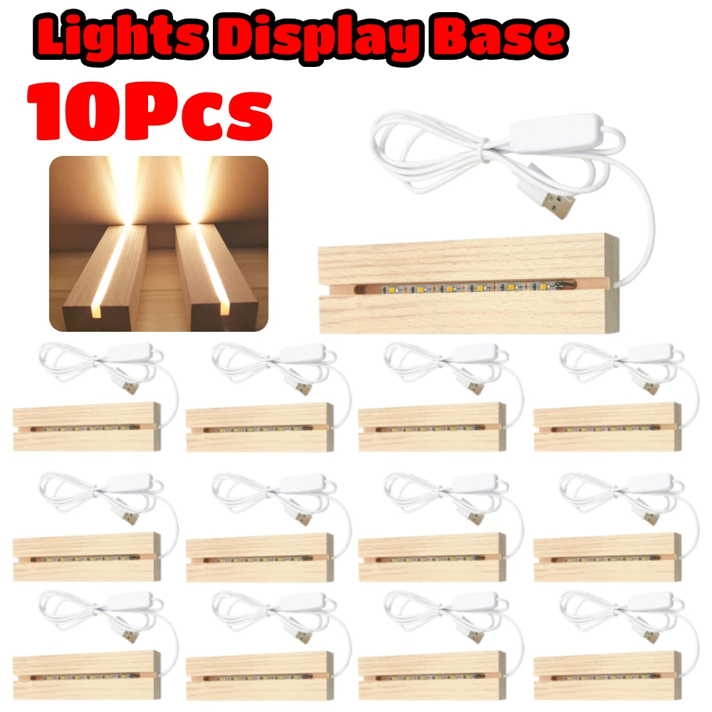 LED-Lights-Display-Base-Wooden-Lighted-Base-Acrylic-Light-Plate-Base ...
