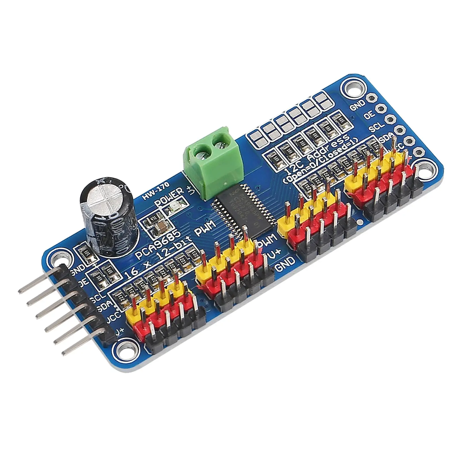 1pc-PCA9685-16-Channel-12-Bit-PWM-Servo-Driver-Board-IIC-Interface ...