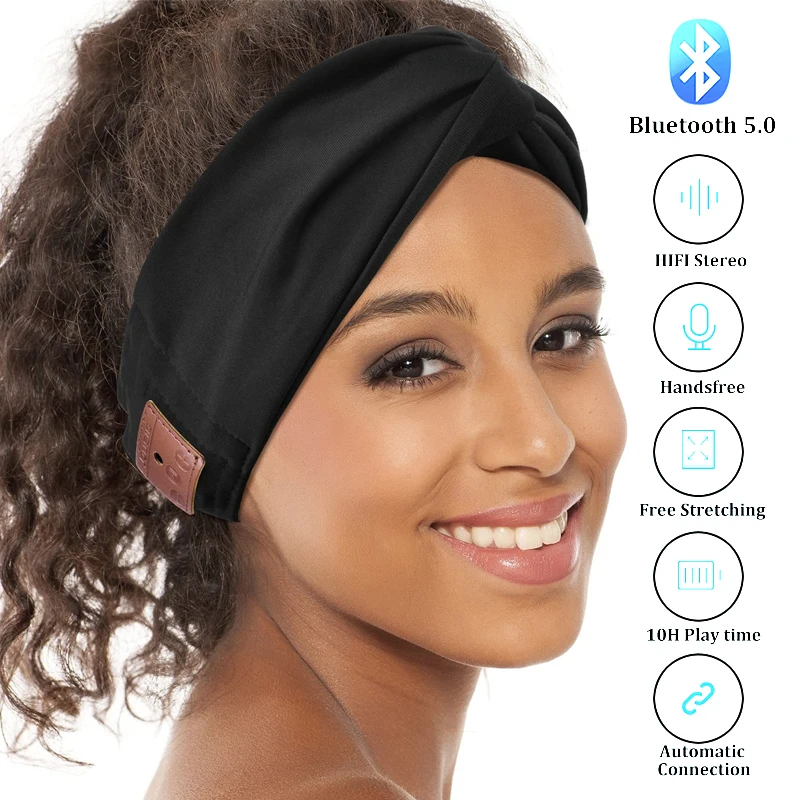 Cuffie per dormire senza fili Fascia stereo Bluetooth Cuffie per musica ...