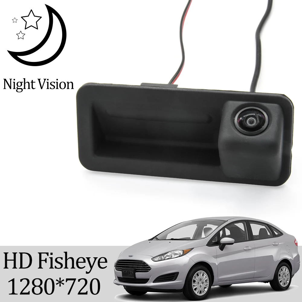 Owtosin HD 1280*720 Trunk Handle Rear View Camera For Ford Fiesta MK6 ...