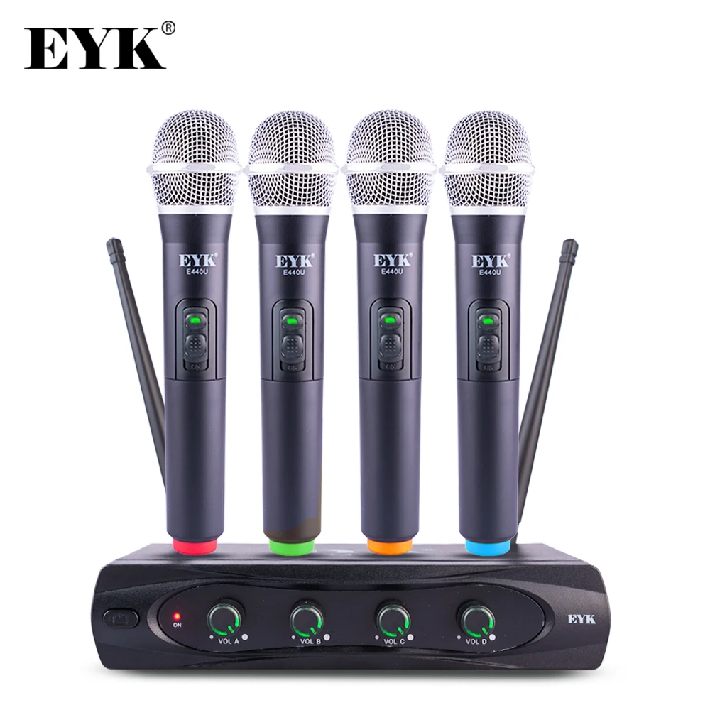 Eyk-e440u-sistema-de-microfone-sem-fio-profissional-4-canais-uhf-din ...