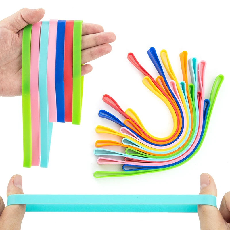 10PCS-Silicone-Rubber-Bands-Large-Multicolor-Elastic-Rubber-Wrapping ...