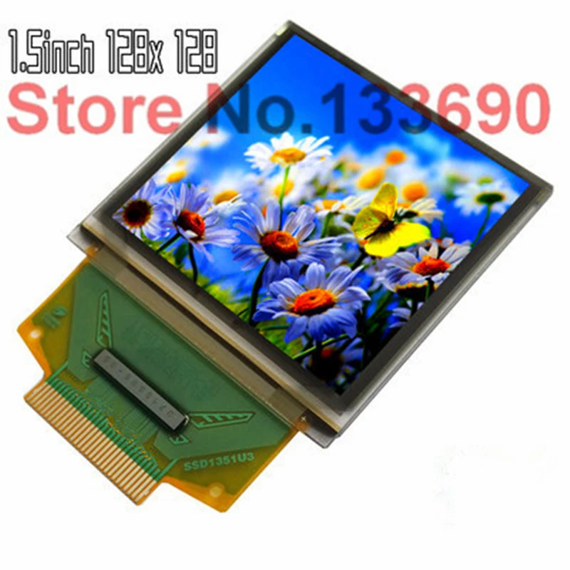 1.5 Inch Full Color Oled Display Screen 128x128 Pixels Spi Serial Port ...